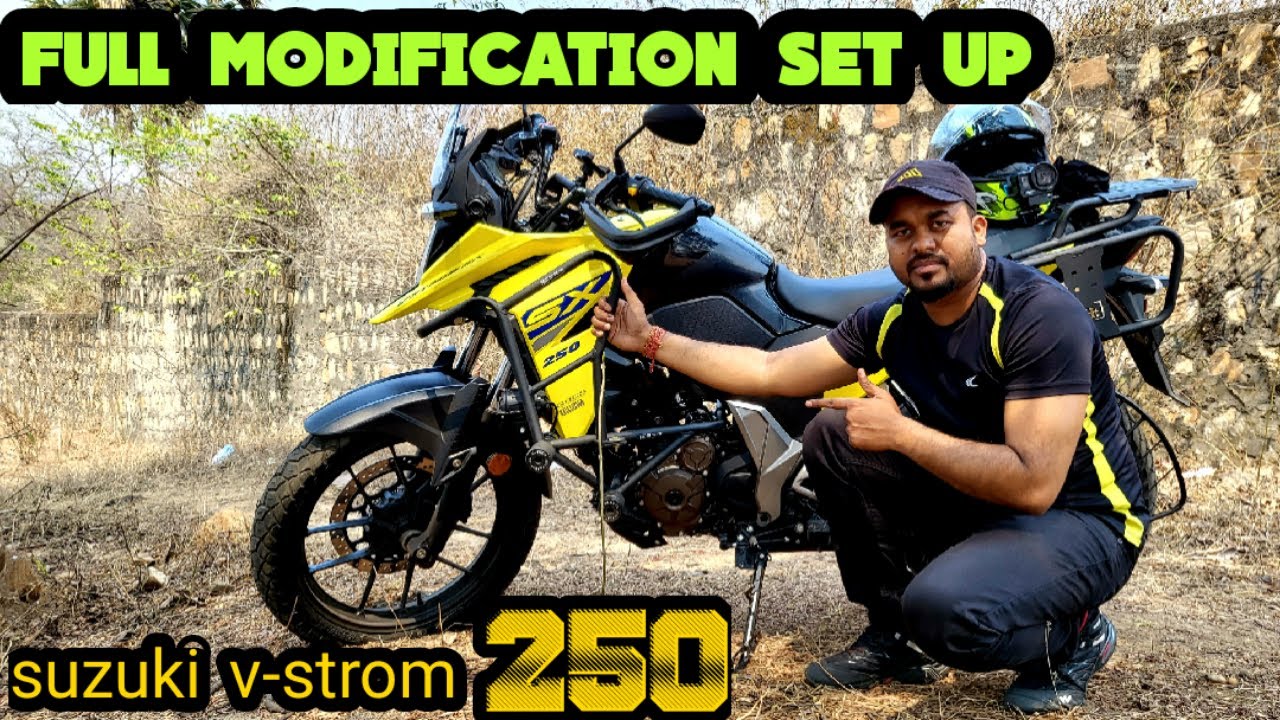 Touring Set Up Modification Done / Suzuki V-Strom 250 SX - YouTube