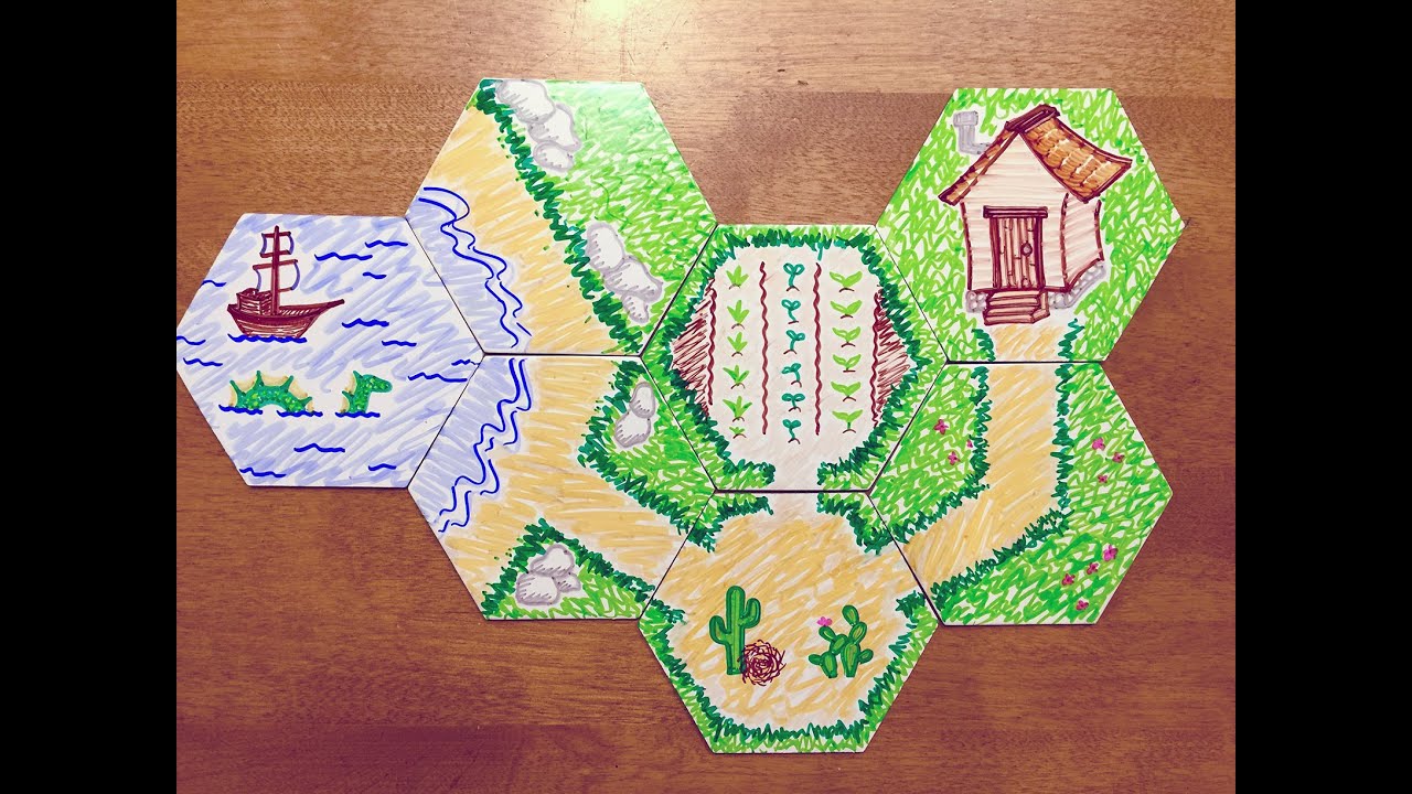 Hexagon Board Game Tiles - YouTube