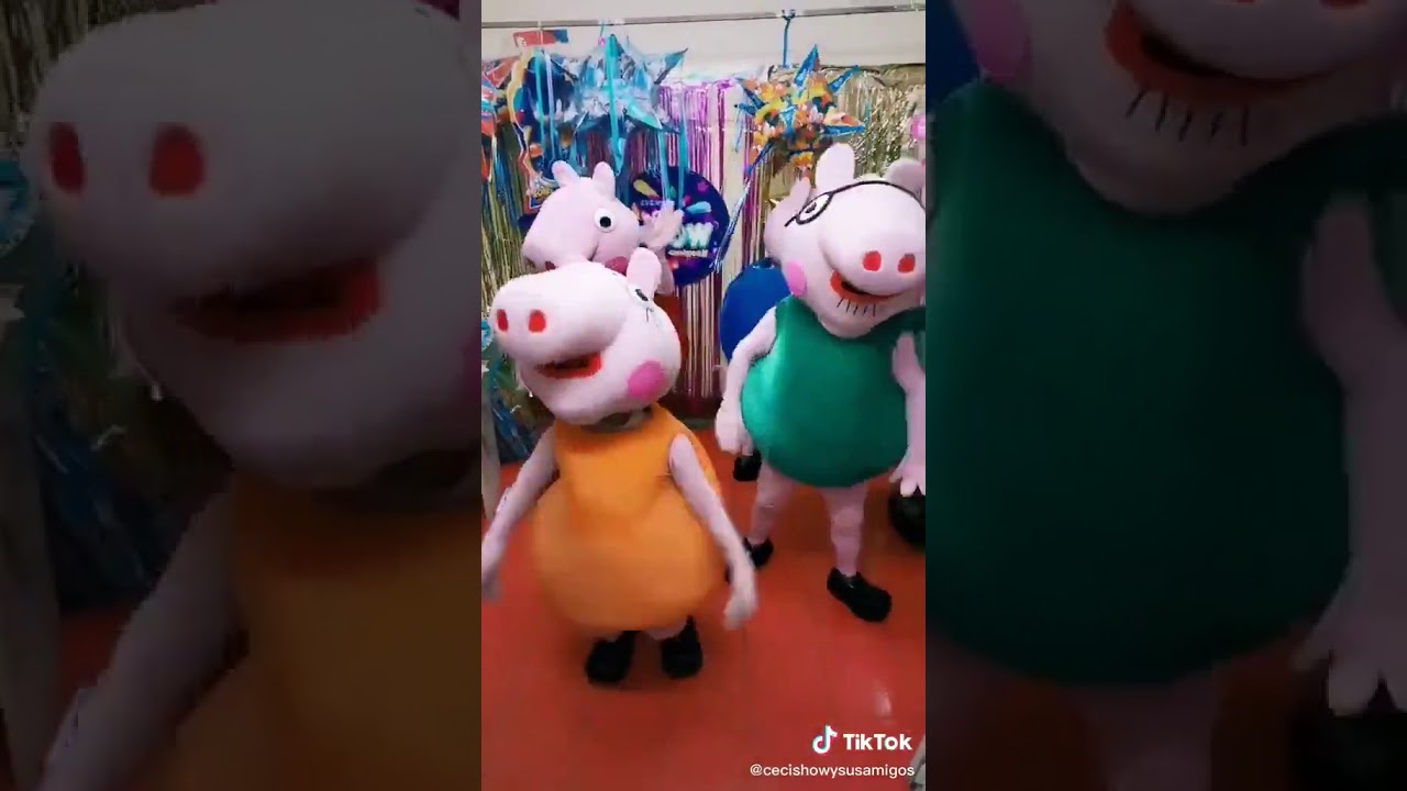 Familia vestida de peppa pig perreando - YouTube