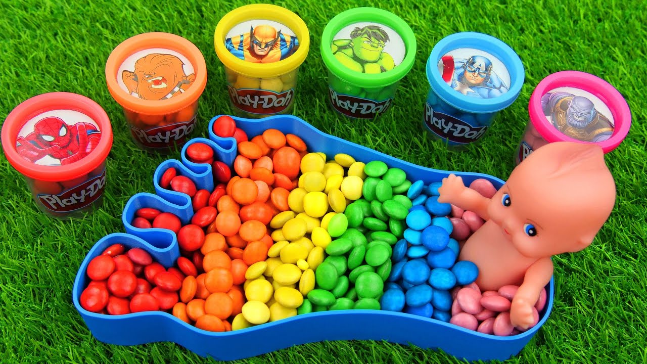 Satisfying Video Making Bathtub Foot with Slime Mixing Glitter Candy ...