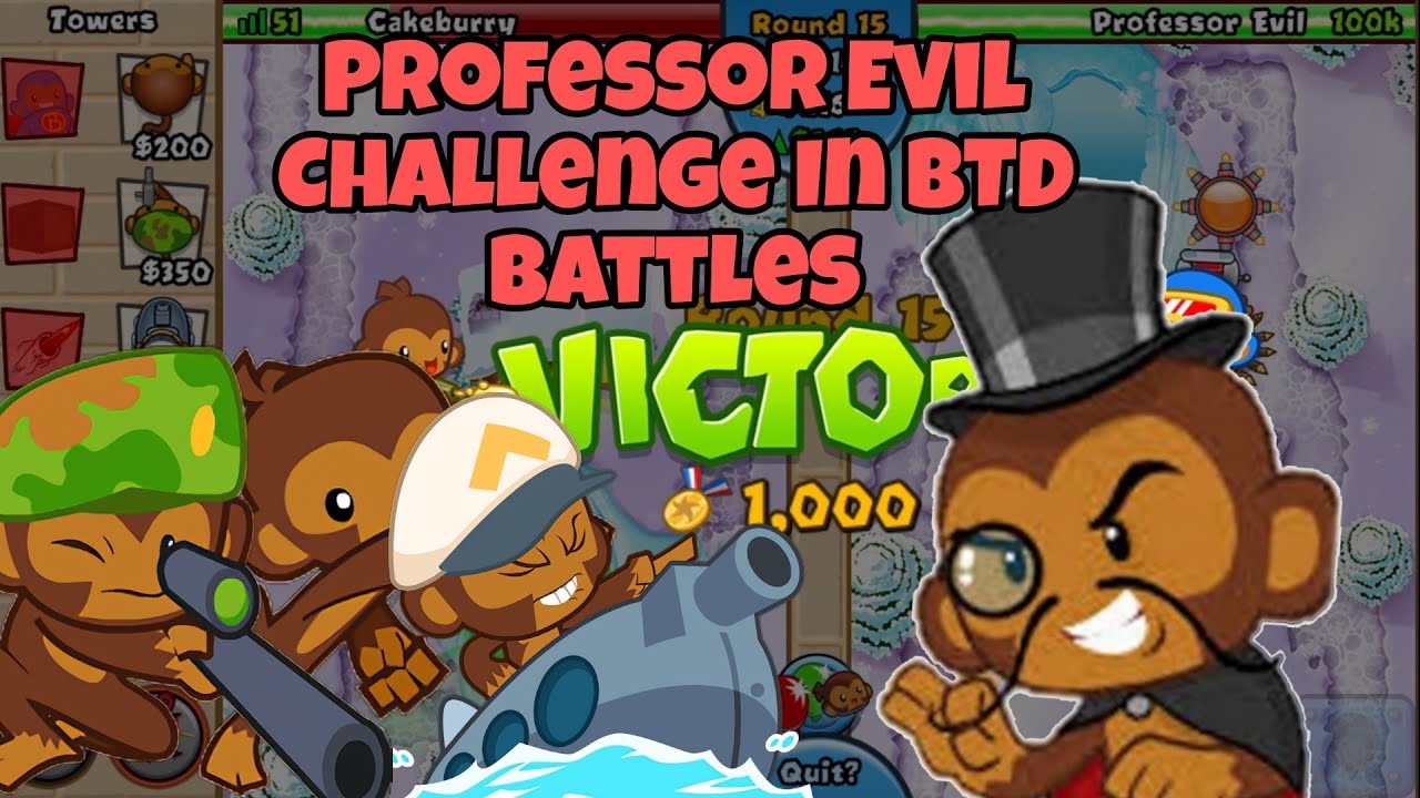 How To Beat The NEW Professor Evil Challenge in BTD Battles - YouTube