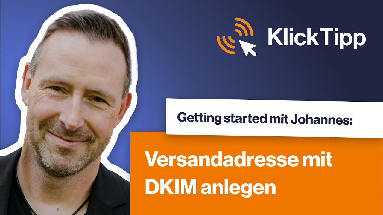 Versandadresse mit DKIM anlegen - YouTube