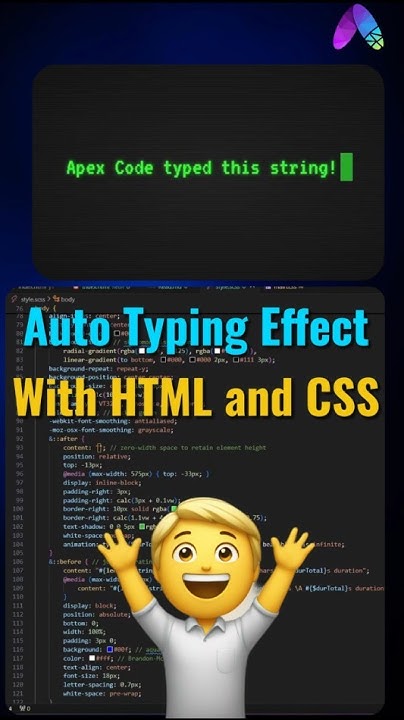 Auto Typing 💻 with #html and #css #short #frontenddevelopment #coding #tutorial - YouTube