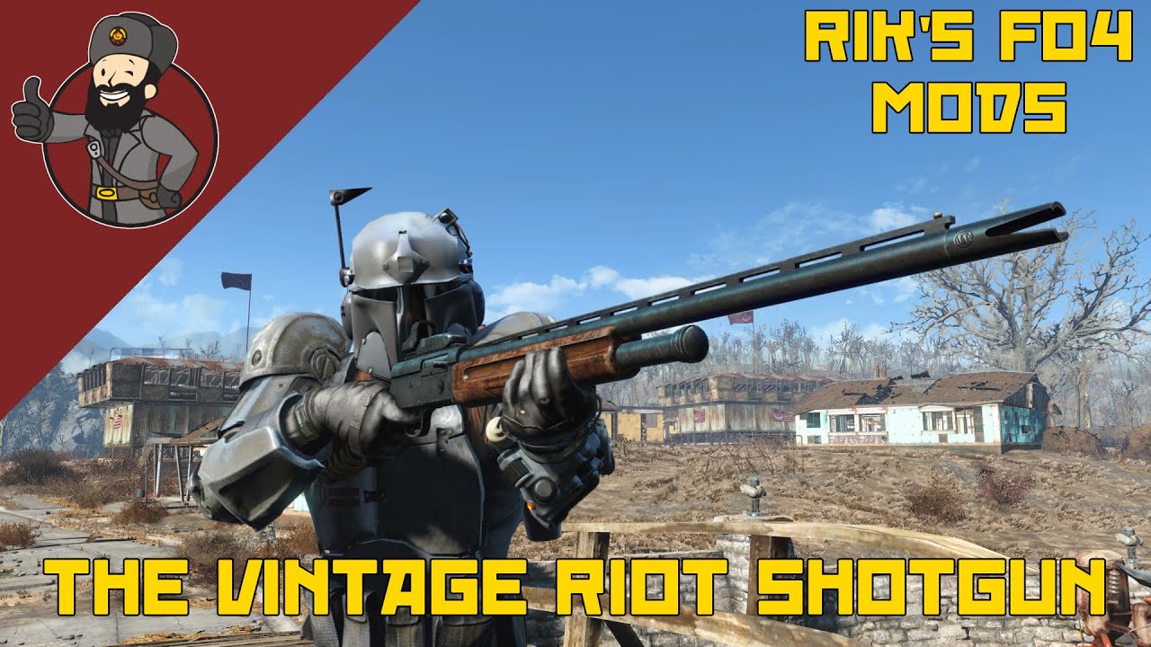 Rik's Fallout 4 Mods - The Vintage Riot Shotgun by DegenerateDak - YouTube