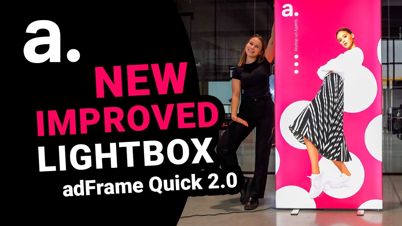 Double-sided Advertising Light box adFrame Quick in version 2.0 - YouTube