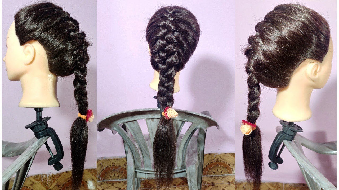 Easy Khajuri Braid hairstyle || Everyday Hairstyle || 2020 Hairstyle ...