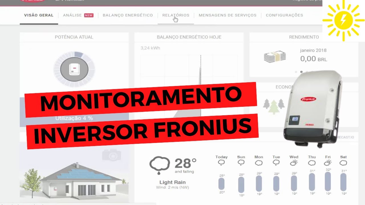 APRENDA a fazer o MONITORAMENTO do inversor FRONIUS remotamente - YouTube