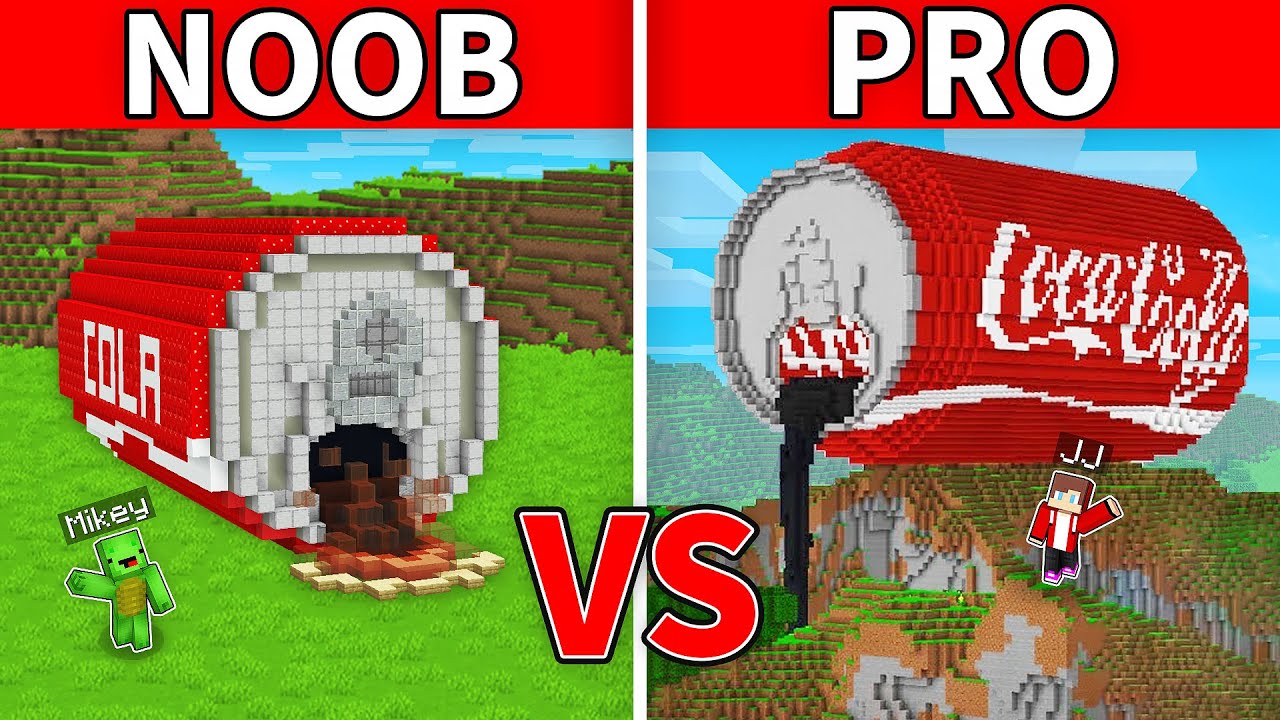 JJ vs Mikey COCA COLA Build Battle in Minecraft Challenge (Maizen Mizen Mazien) Parody - YouTube