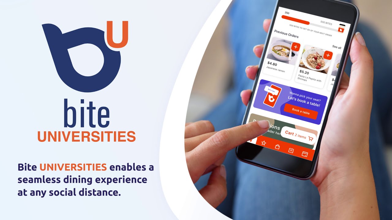 Bite U mobile app for safe campus dining - YouTube
