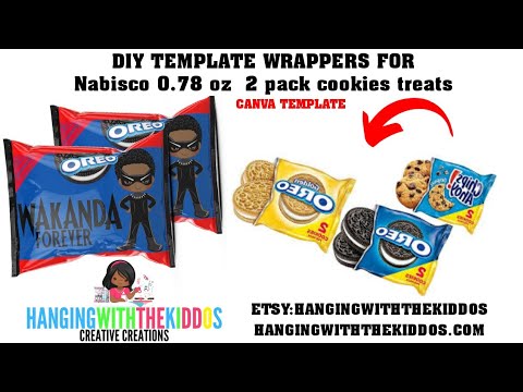 How to Create & Assemble 2 Cookies Pack Wrapper Template | Canva.com ...