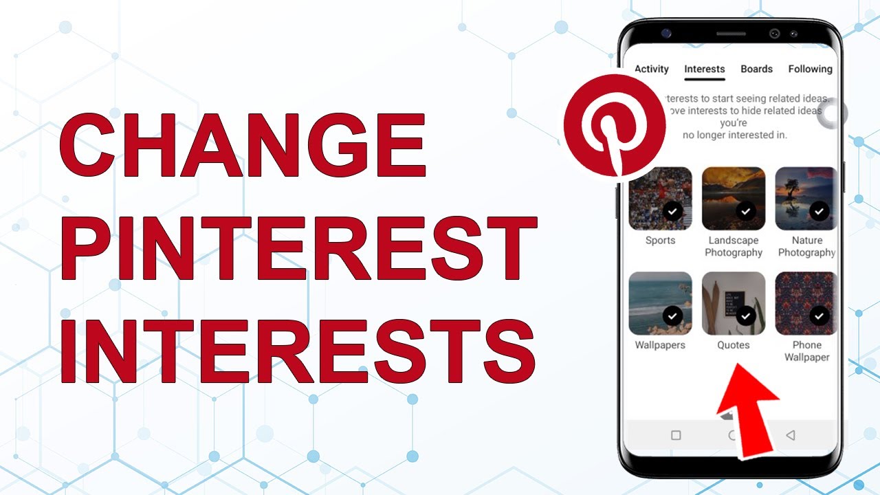 How to Change Pinterest Interests on Android | Pinterest Topics Change ...