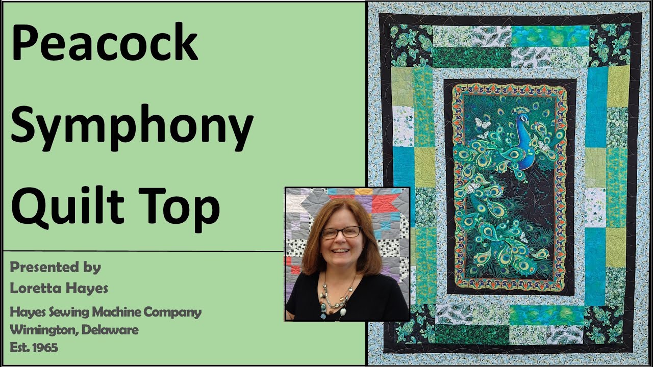 Quick and Easy Peacock Symphony Quilt Top using a PANEL - YouTube