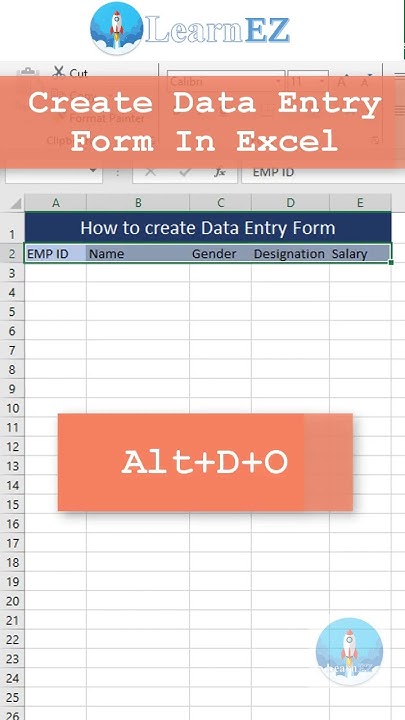 Data Entry Form In Excel Exceltips Exceltricks Exceltutorial Excel Learning Learnexcel