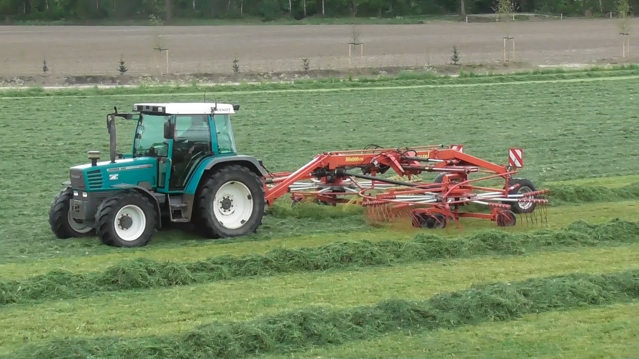 Raking silage with Fendt & Ziegler - YouTube