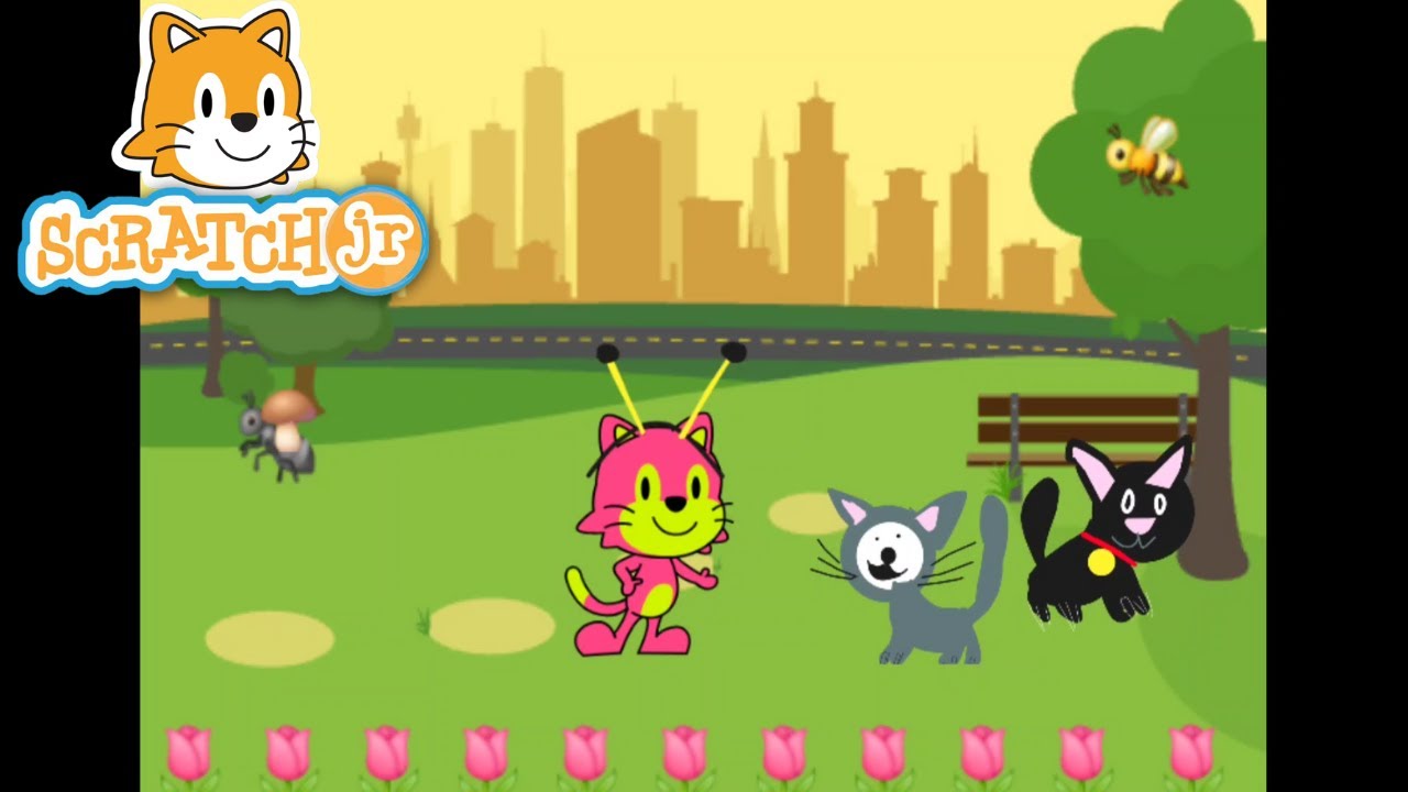 Bees and Flowers: Episode 2 - Playing In The Park | Scratch Junior ...