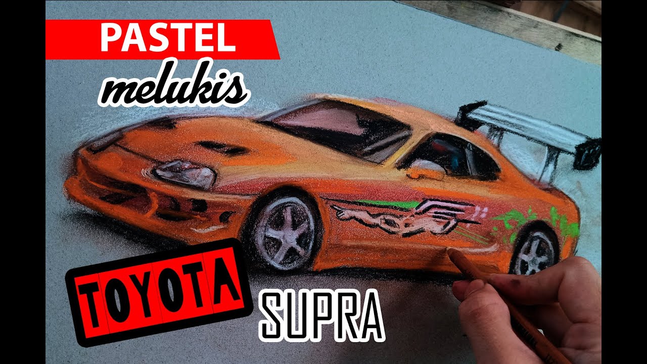 [🔴Real Time] Cara Melukis Kereta Toyota Supra Menggunakan Pastel | How ...