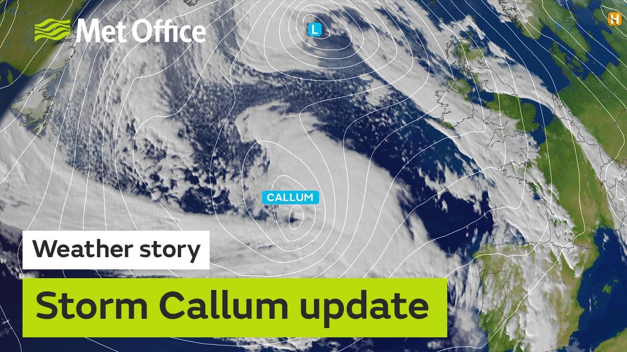 Storm Callum brings strong winds & heavy rain to the UK Friday ...