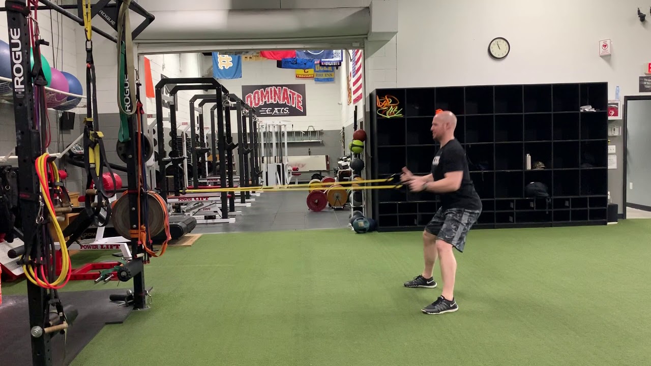 Strength Dev/Combo: Band Squat & Row - YouTube