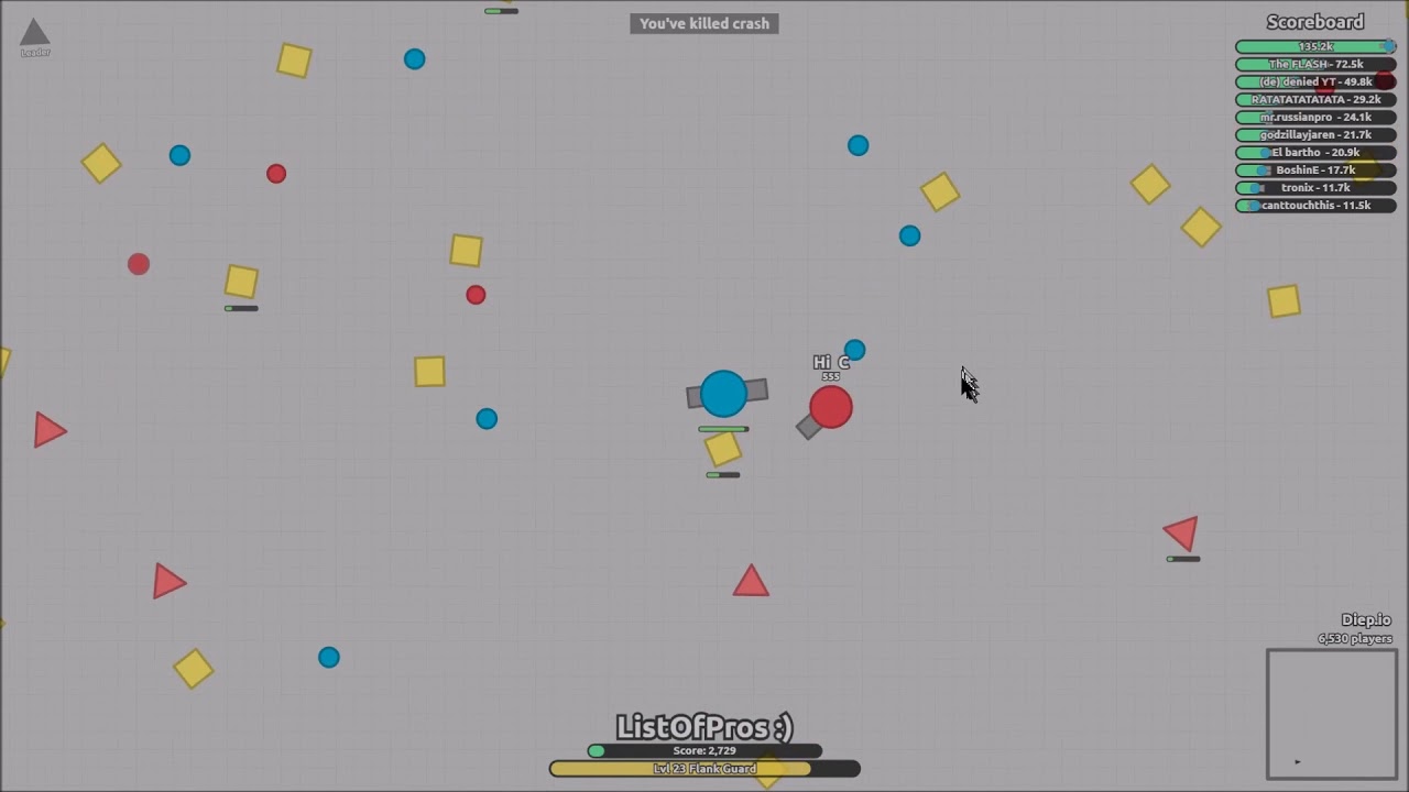Diep.io: Five Kills in Eleven Seconds with Flank Guard (pause to read ...