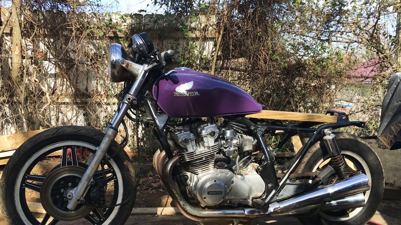 ‘81 cb750c project. 1st start after carb rebuild. Bench sync only ...