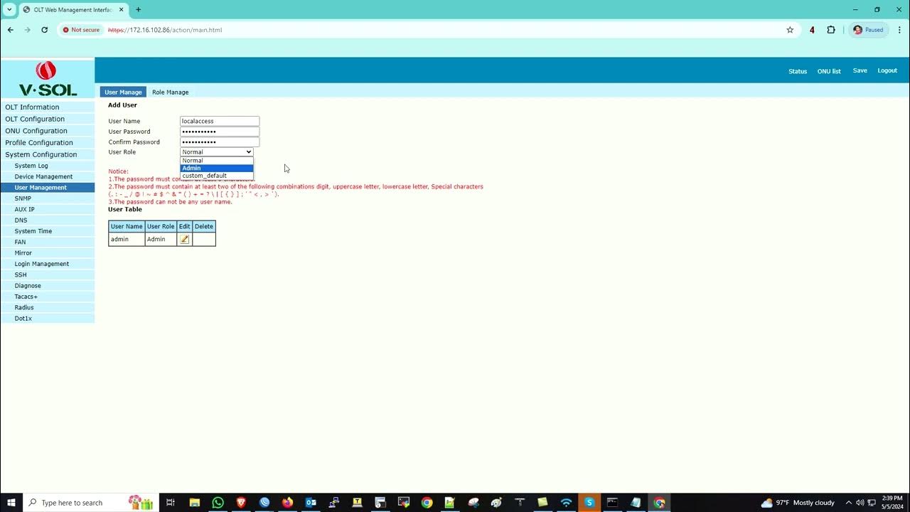 How to add new username and password vsol epon olt || Bangla Tutorial - YouTube