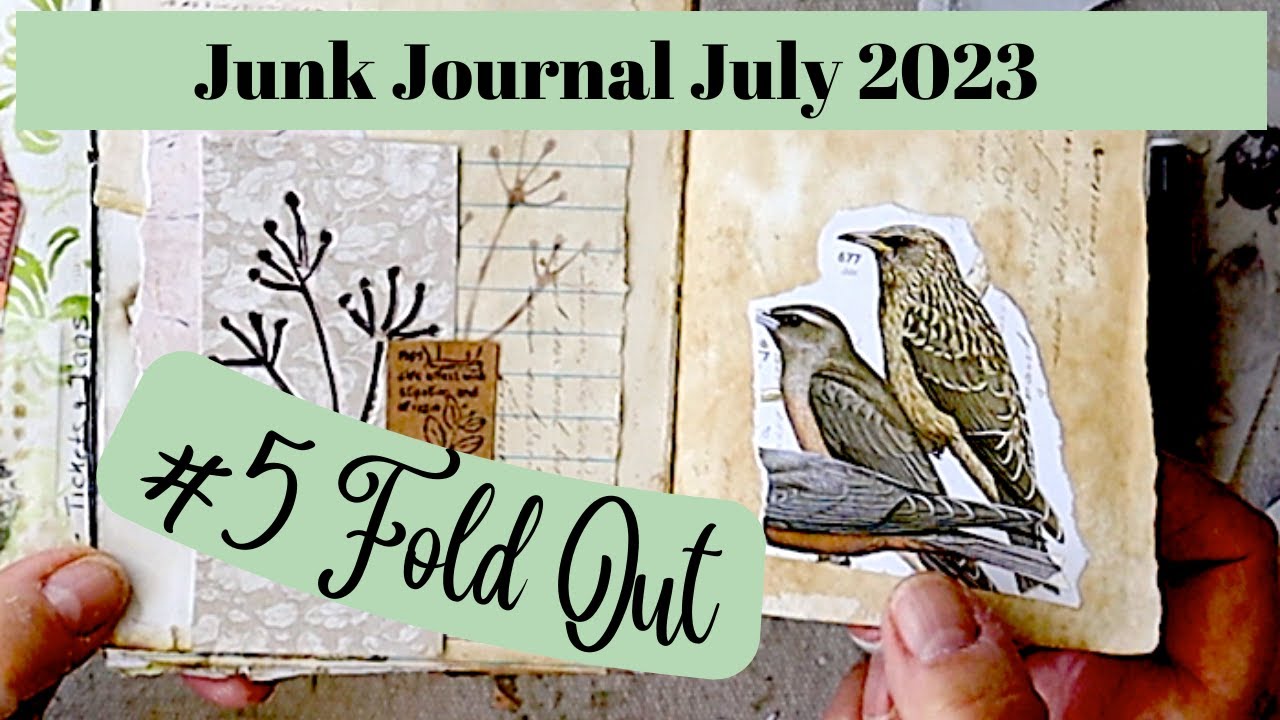 Junk Journal July 2023 Hosted by @megjournals Day 5 Fold Out - YouTube