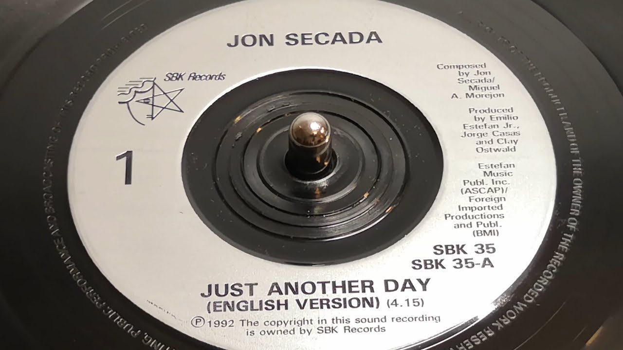 Jon Secada - Just Another Day (1992 7" Single) - YouTube