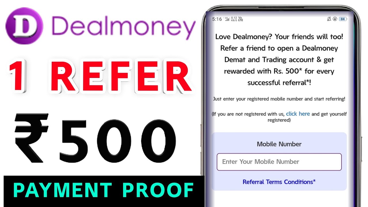 Deal Money Refer And Earn - DealMoney Account Opening & Get Reward ₹500 ...