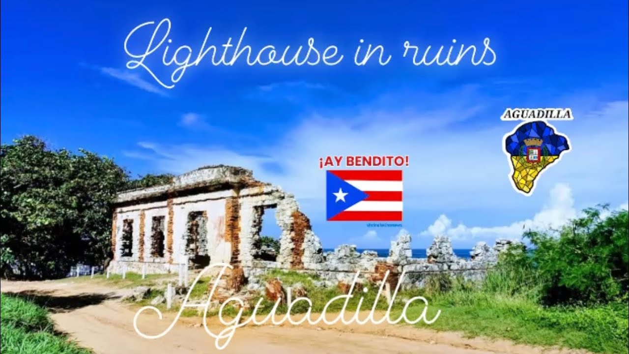 Crash boat beach and a historical lighthouse in ruins in 4k - YouTube