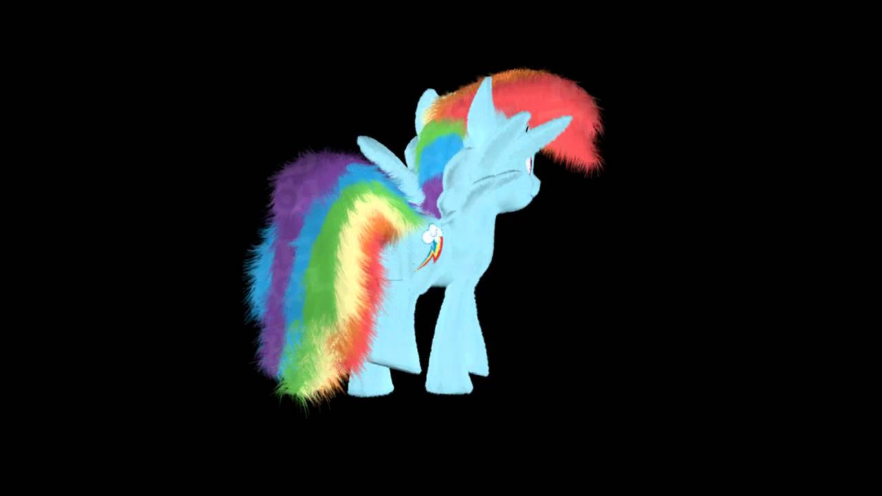 MLP Walk - with Hair - Rainbow Dash - Full Fluffy Version - YouTube