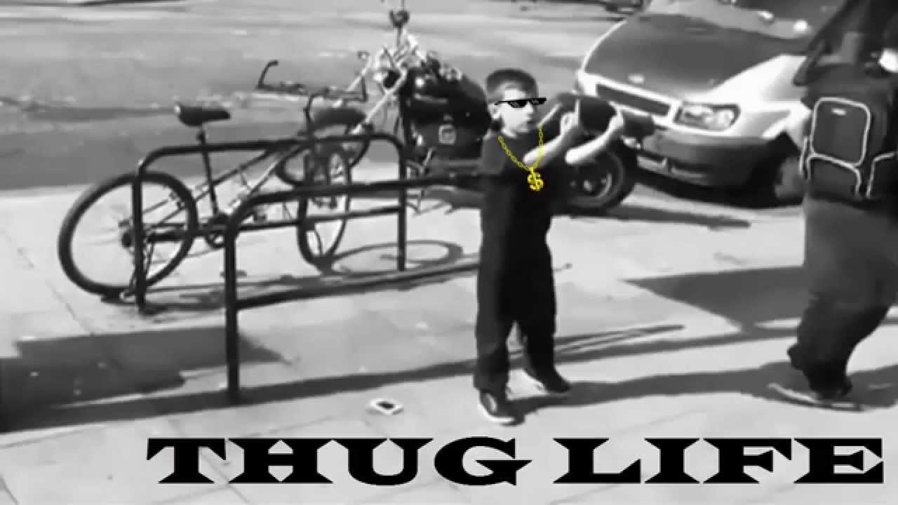 Thug Life Kid want to pick up glued mobile phone prank - YouTube