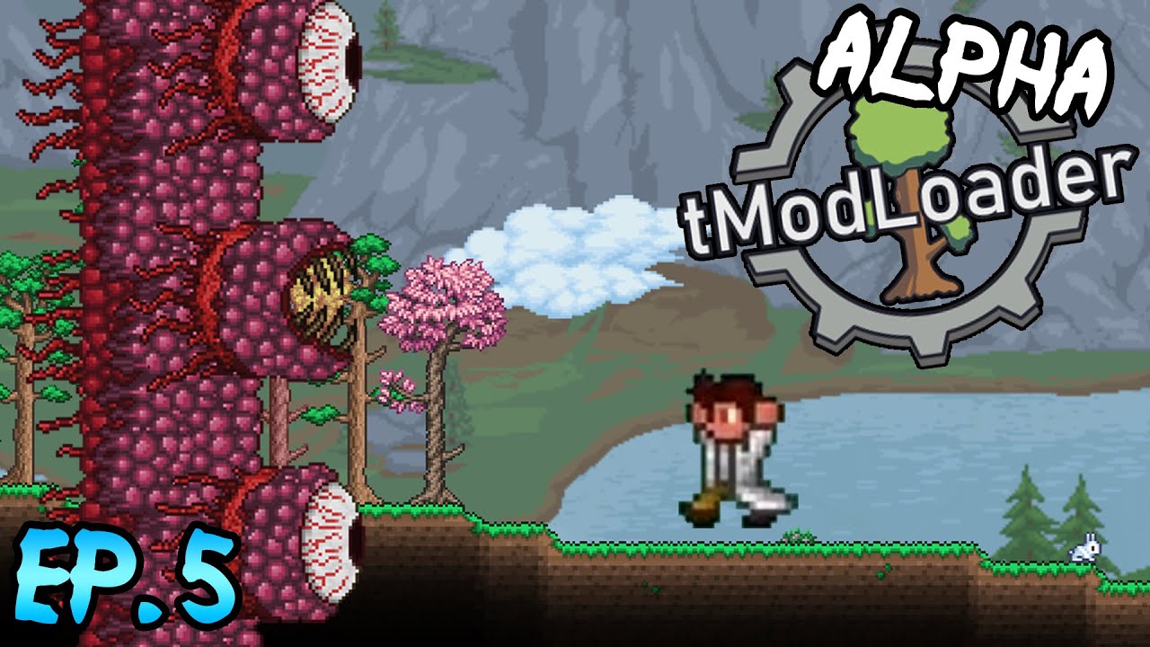 Terraria - ALPHA tModLoader Ep5 || The Wall of Flesh!! - YouTube