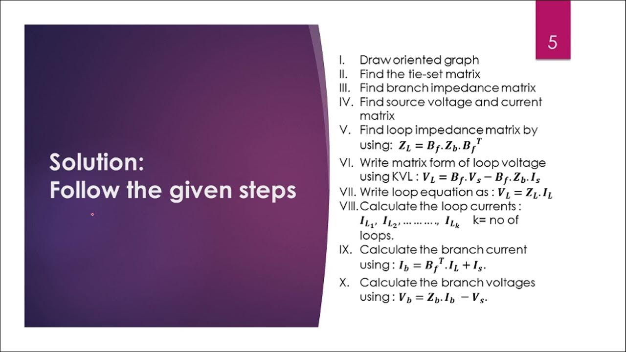 Network Graph Theory : 6_Loop basis numerical - YouTube