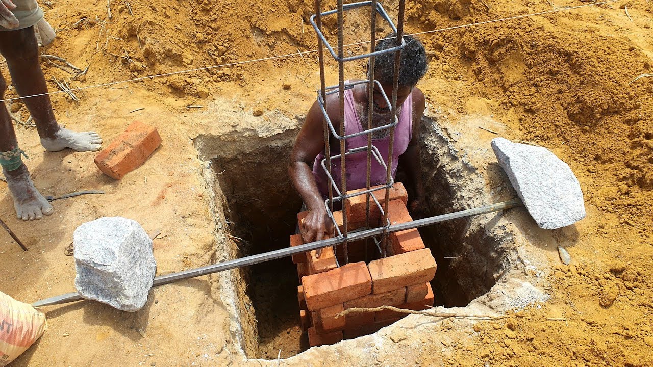 Rcc Column Foundation with Front Gate Wall_ Front Gate Plinth Beem ...