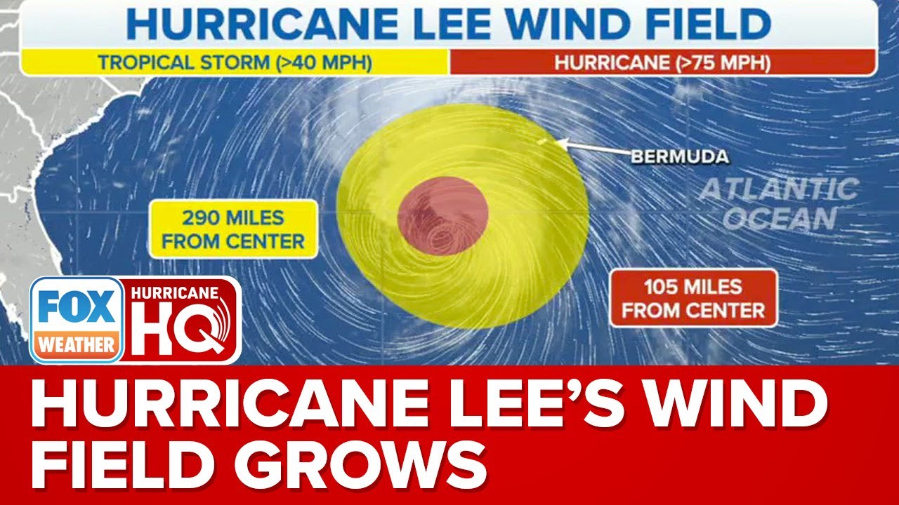 Hurricane Lee's Wind Field Continues To Grow In Size, Widening Impact ...