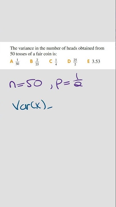 Find Variance: Binomial Distribution Probability Coin Toss - YouTube
