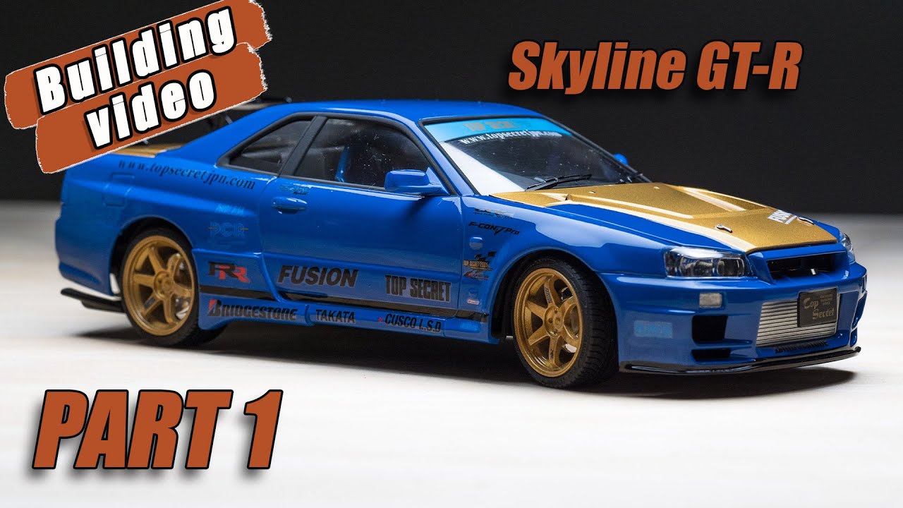 BUILD FASTEST Skyline GT-R Aoshimia 1:24 part 1 - YouTube