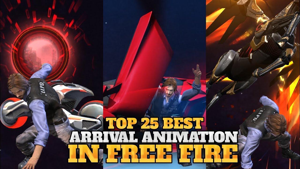 TOP 25 BEST ARRIVAL ANIMATION IN FREE FIRE 💀 - YouTube