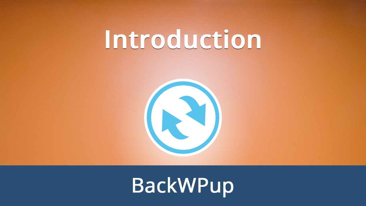 #1. Introduction to BackWPup for WordPress - YouTube