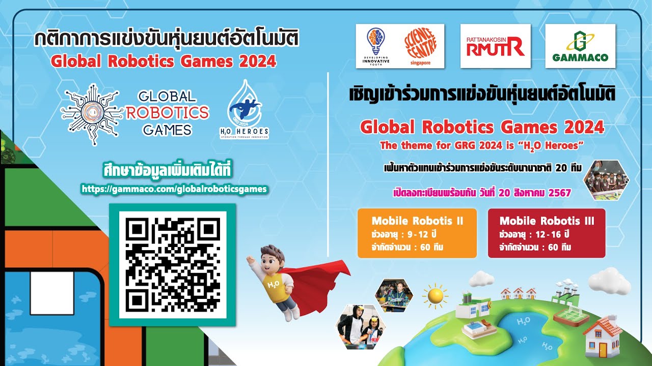 รูปแบบการแข่งขัน Global Robotics Games 2024 (GRG 2024) ในประเทศไทย ...