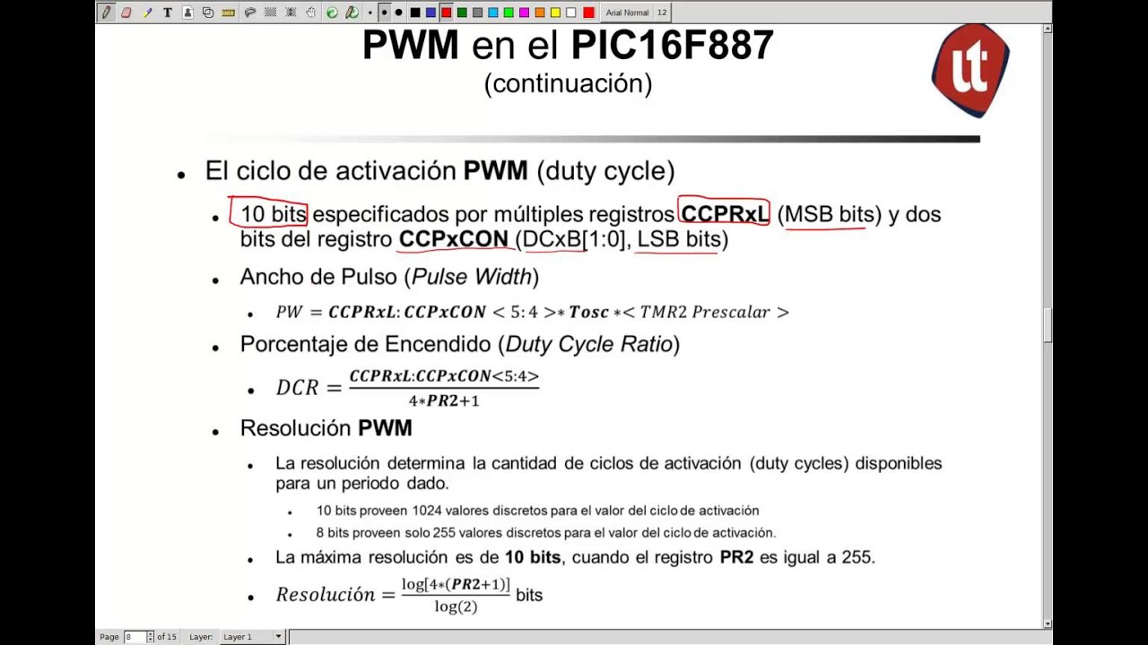 Microcontroladores I - Lecture 15 - PWM (Pulse Width Modulation) - YouTube
