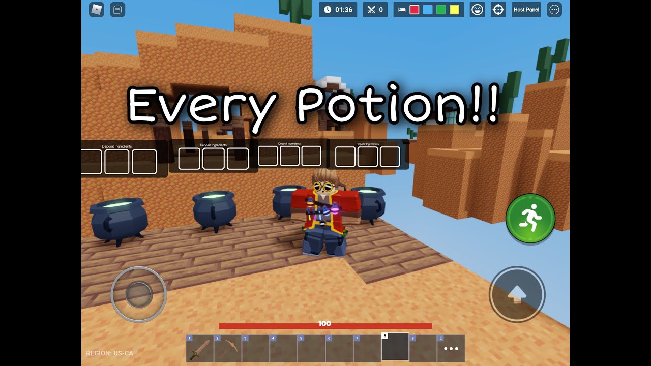 Ingredients For Every Alchemist Potion - Roblox Bedwars - YouTube
