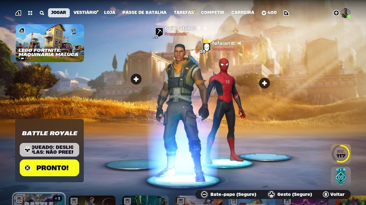 Jogando fortnine com inscritos e amigos - YouTube