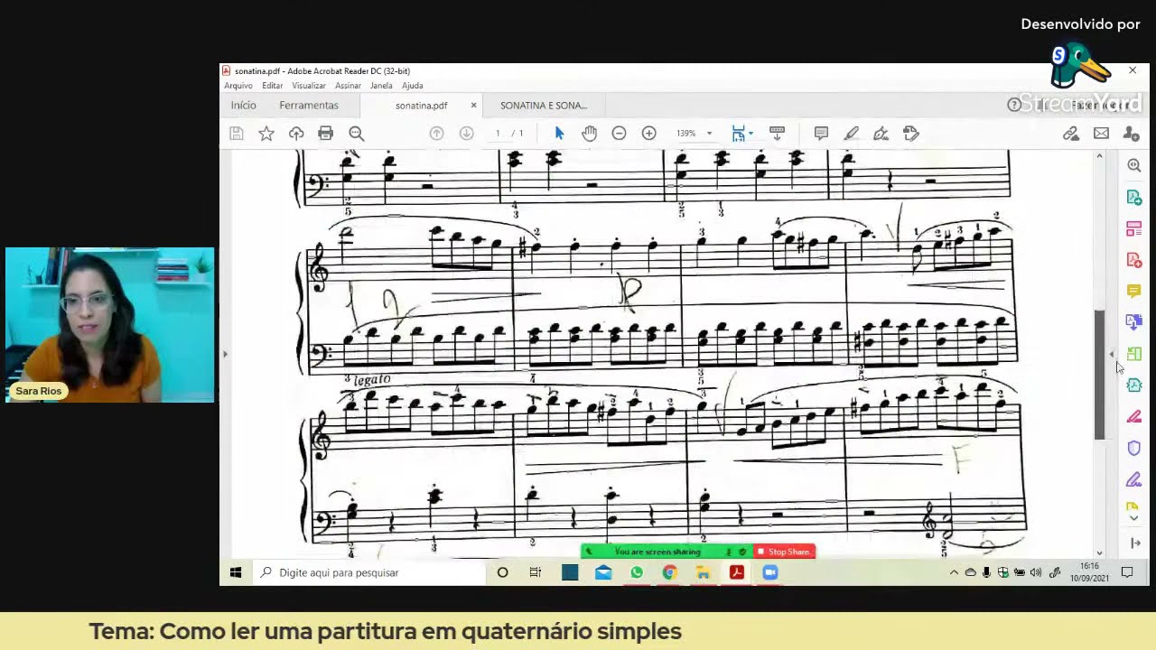 Como ler uma partitura no compasso quaternário simples - YouTube