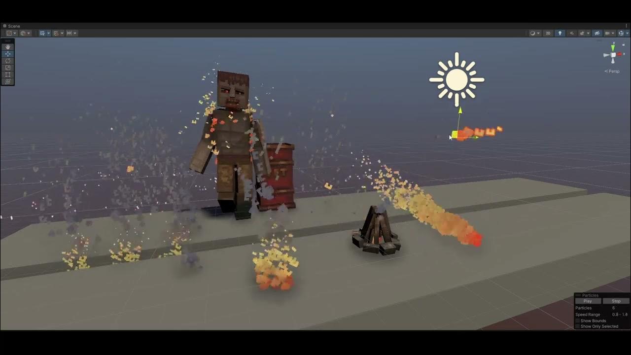 Pixelated Fire Particle System Demo - YouTube