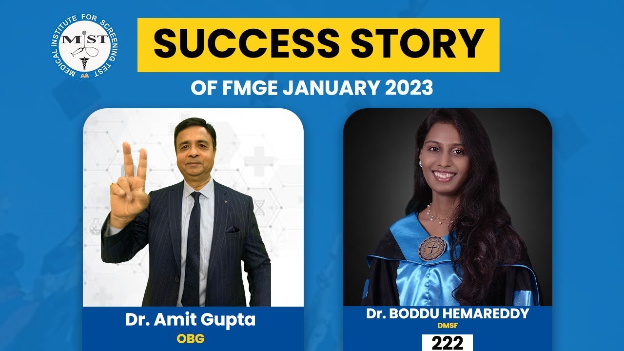 Dr. Boddu hemareddy from Dmsf University, Scored 222 in FMG ...