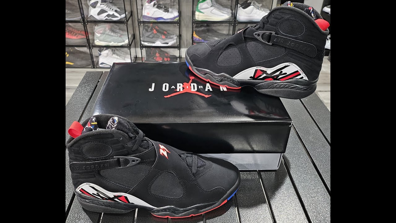 NIKE Air Jordan 8 Retro - Playoff 8s Black/True Red White - unbox and ...