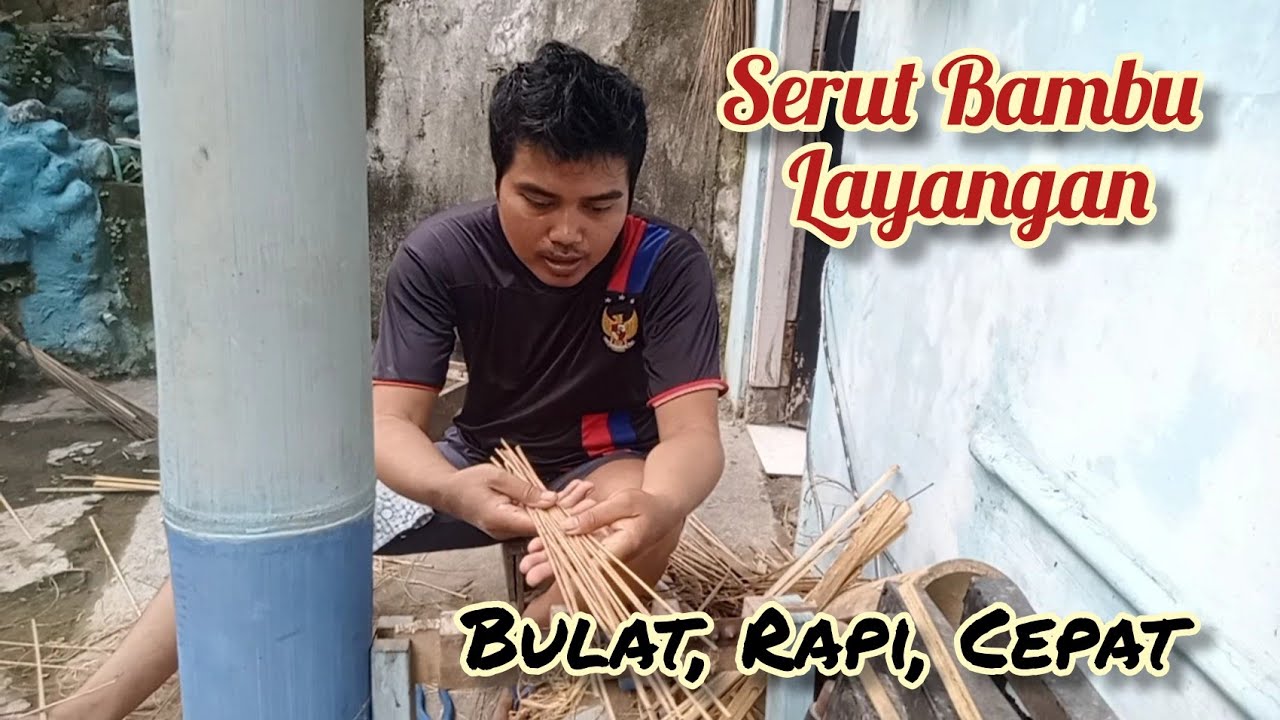 SERUT BAMBU LAYANGAN || Cara meraut bambu layangan dengan cepat - YouTube