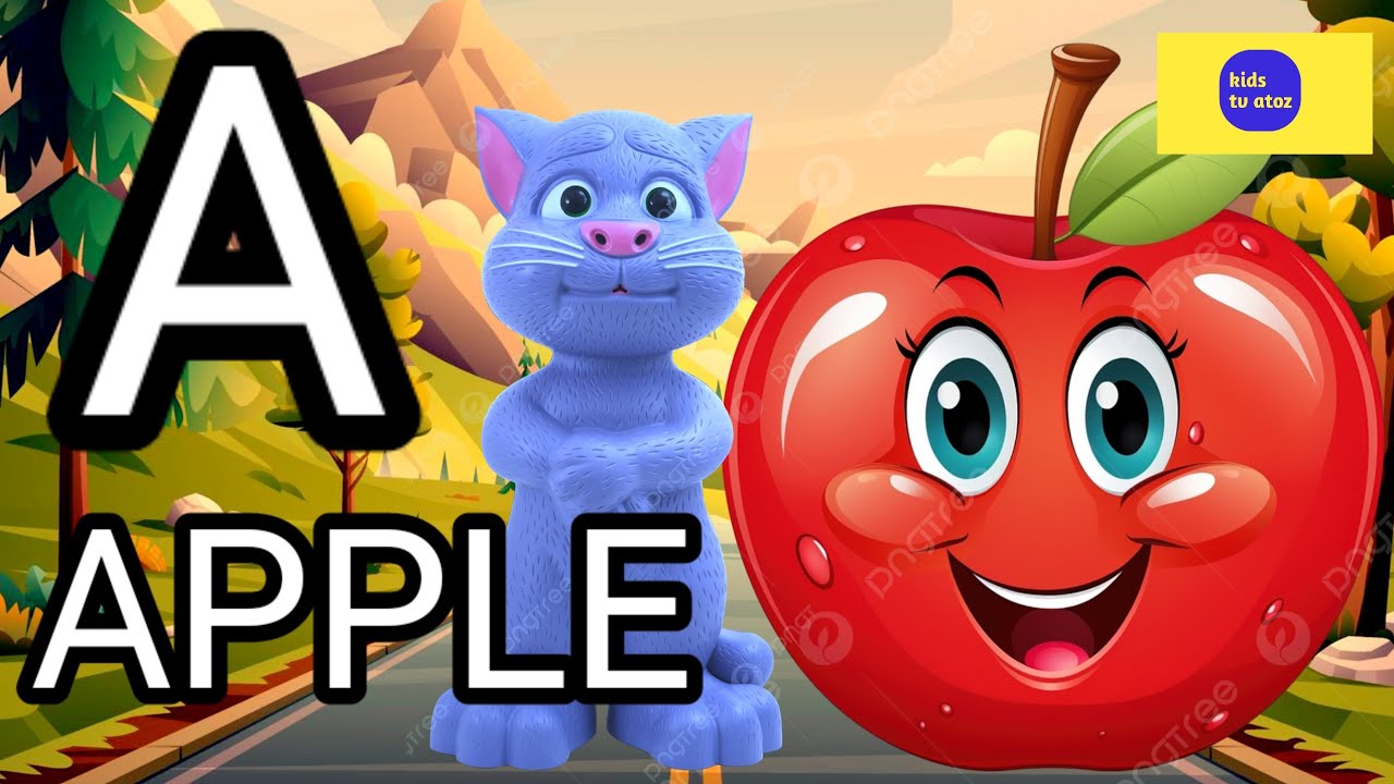 a for apple b for ball, c for cat d for dog, abcd phonics song ...