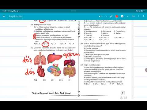 Dəyanət Türk liseyinin Biologiya sualları 8 sinif 2025